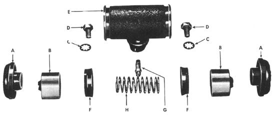 Jeep Parts Catalogue - Brake Wheel Cylinder Assembly - Exploded View